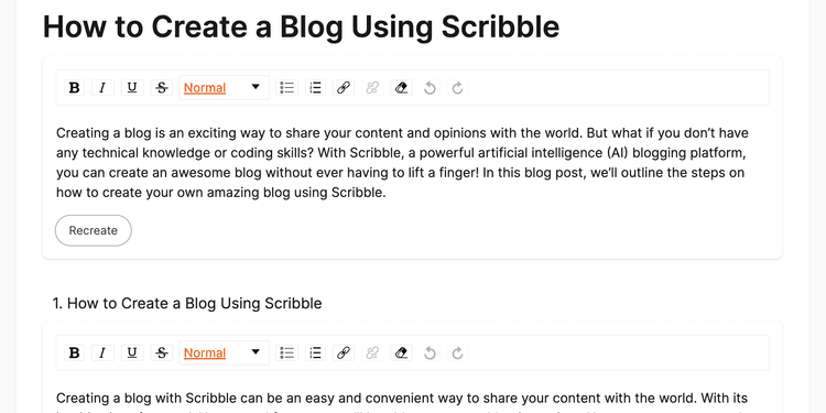 Scribble - Your AI Blog Writing Expert